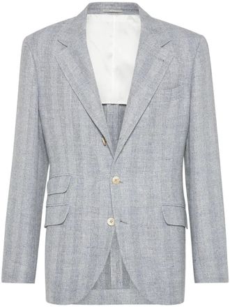 Brunello Cucinelli blazer &agrave; simple boutonnage - Gris