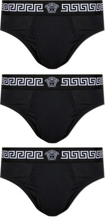 Versace Homme, Sous-v&ecirc;tements, Noir, Taille: XL Slips en jersey de coton