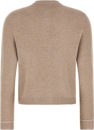 Fabiana Filippi Virgin Wool Blend Cardigan - Beige
