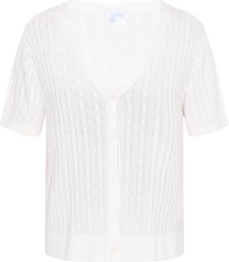Usha Strickjacke Frauen Wei&szlig;