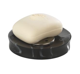 WENKO Wenko 18733100 Seifenablage Marmor - Polyresin, schwarz marmoriert