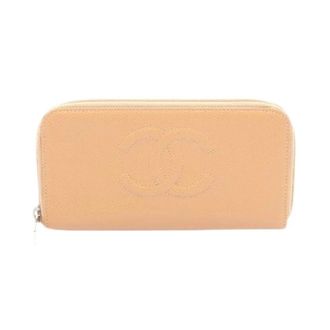 Chanel Pre-owned Coco Mark Calfskin Long Wallet - - Pre-owned - Damen - Beige - ONE SIZE