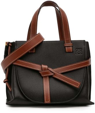 Loewe Hobo Bags - Small Leather Gate Top Handle Satchel - Gr. unisize - in Schwarz - f&uuml;r Damen