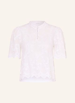 Rich & Royal Blusenshirt Im Materialmix weiss