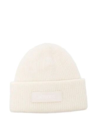 Jacquemus Caps & M&uuml;tzen - Ribbed Knit Hat - Gr. ONE SIZE - in Beige - f&uuml;r Damen