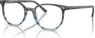 Ray-Ban Elliot Optics Grau Gestreift & Blau Fassung Demo Gläser Glas Polarisiert 48-19