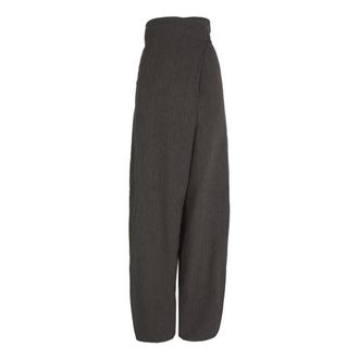 Cortana Trapani- hoch taillierte gestreifte Jacquardhose - - Trousers - Damen - Grau - 2XS
