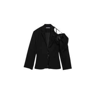 Jacquemus Asymmetrischer &Auml;rmel Blazer - - Jackets - Damen - Schwarzk - 2XS