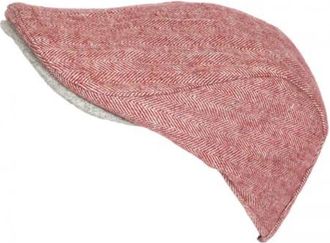 Nyls Création Casquette Beret Rouge Chine Laine Chevrons Hipster Taille Réglable Hackney - Taille Unique - Rouge