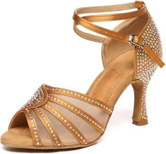 Minitoo Chaussures de danse latine pour femme - Sexy - Pour mariage, L598 Bronze 8 Talon 5 cm, 41 EU