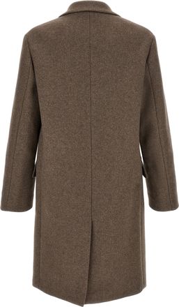 Dries Van Noten Single-Breasted Wool Coat - Brown