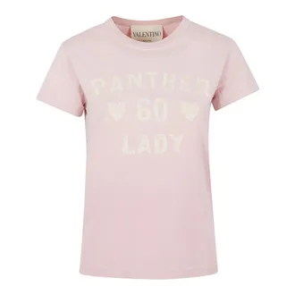 Valentino Garavani Panther Lady T-shirt - - Tops - Damen - Rosa - L