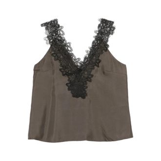 R&oacute;he Lace Silk Camisole - - Blouses & Shirts - Damen - Braun - S