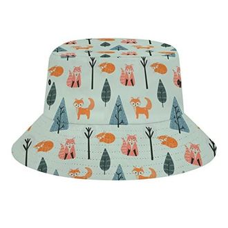Generic Motif Renard Mignon (8) Chapeau De Pêcheur Mode Chapeaux De Seau Léger Bucket Hat pour Hommes Randonnée Jardinier