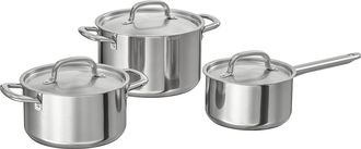 IKEA IKEA 365+ Kochgeschirr-Set, 6-teilig, Edelstahl