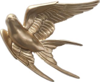 Generic Wandskulpturen aus Kunstharz, 3D-Schwalbe, hängende Wanddekoration, Vogelstatue, Wandkunst, Ornament, Skulpturen für Zuhause, Wohnzimmer, Schlafzimmer