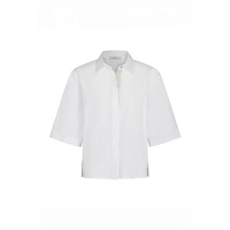 Vince Femme, Blouses et Chemises, Blanc, Taille: 36 FR Chemise en Toile &agrave; Boutons Blanche