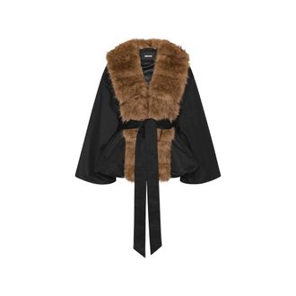 Rotate Faux-fur Collar Jacket