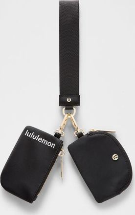 lululemon Pochette double &agrave; dragonne - Noir/Blanc/Gold