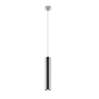 Luce-Ambiente-Design Fluke Cylindrical Suspension in Chrome Metal 30 Cm