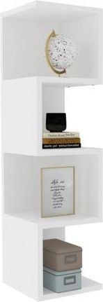 Hanah Home Biblioth&egrave;que en bois Alin - 27 x 25 x 95 cm - Blanc