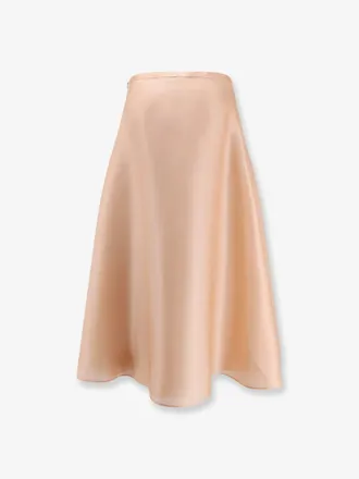 Alberta Ferretti Womens Silk Skirt Pink
