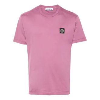 Stone Island Homme, Tops, Rose, Taille: S Patch T-Shirt
