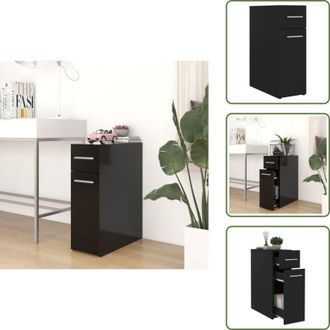vidaXL Vidaxl - Armoire dapothicaire Noir 20x45,5x60 cm Bois ding&eacute;nierie - Armoire Dapothicaire - Meuble Rangement - Rangement Cuisine - Organisation