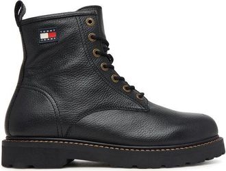 Tommy Jeans Schn&uuml;rschuhe Archive 01 Tumble Lace Up Warm EM0EM01780 Schwarz