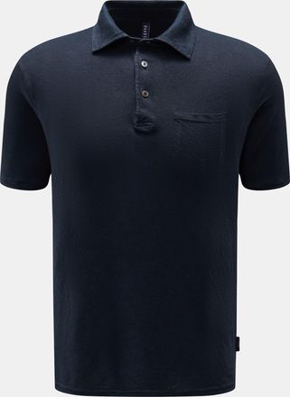 04651/ Herren - Leinen-Poloshirt navy