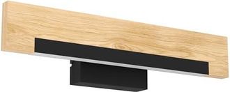 Eglo LED Wandlampe Camacho, 1 flammige Wandleuchte dimmbar, Wandstrahler innen aus Stahl, Holz und Kunststoff, Wohnzimmerlampe, Flurlampe in Schwarz, Natur