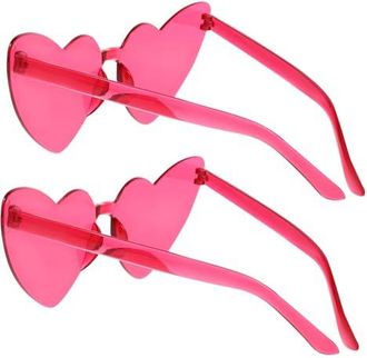 FOMIYES 2 pièces de Soleil sans Monture Forme Coeur Fête Design et Confortable pour Activités Extérieures et Occasions Festives
