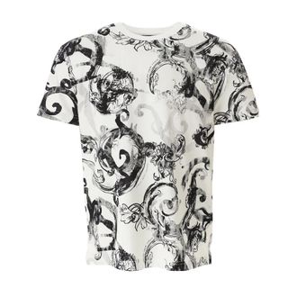 Versace Jeans Couture Homme, Tops, Blanc, Taille: S T-shirt Baroque Aquarelle