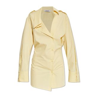 The Attico Mini Hemdblusenkleid mit Kn&ouml;pfen - - Dresses - Damen - Gelb - S