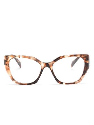 Prada lunettes de vue Prada Symbole à monture papillon - Marron