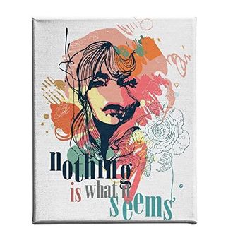 Homemania Wandbild, Damen, Zitate, für Wohnzimmer, Schlafzimmer, mehrfarbig, 45 x 3 x 70 cm, HM20KNV45 x 70 - 42, Polyester, Holz