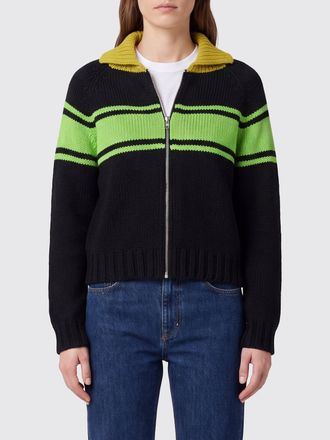 Marni Gestreifter Baumwoll-Cardigan mit Rei&szlig;verschluss und klassischem Kragen