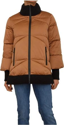 Nenette Femme, Vestes, Brun, Taille: 38 FR Piumino Corto Cappuccio