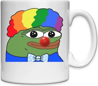 Generic Funny Pepe The Frog Clown World Meme Weiße Keramiktasse Weiß One Size