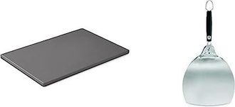 Weber glasierter Pizzastein & Pizzaheber, Pizzaschaufel, Pizzaschieber, aus Edelstahl, drehbarer Griff aus Gummi für platzsparende Aufbewahrung, für Pizza, 