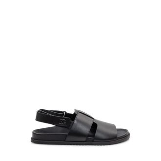 Dolce & Gabbana Homme, Chaussures, Noir, Taille: 45 EU Sandalo Vit. Berry
