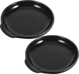 Valiclud 2 St&uuml;ck 2 St&uuml;ck Keramik L&ouml;ffelablagen Schwarz K&uuml;chenutensilienhalter aus Porzellan Herdplatten Spatelhalter f&uuml;r Kochl&ouml;ffel Sch&ouml;pfkellen und Zangen Ger