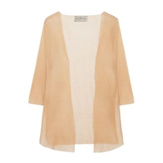 Cortana Femme, Blouses et Chemises, Orange, Taille: 40 FR Giulia, veste en tricot de soie pêche