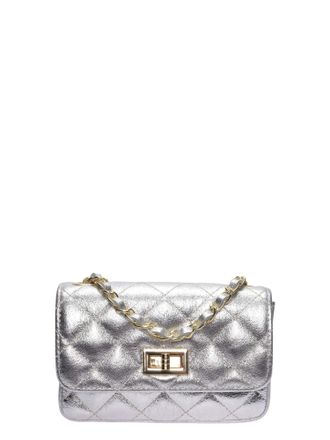 Luisa Vannini Silber Rindsledertasche