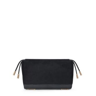 Elisabetta Franchi Femme, Sacs, Noir, Taille: ONE Size Pochette en daim