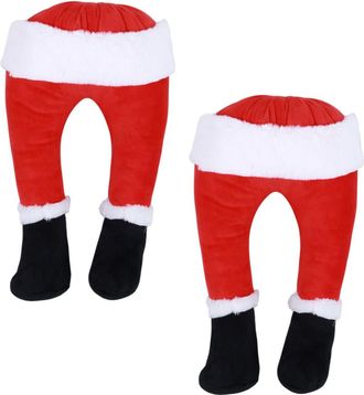 BESPORTBLE 2st&uuml;cke Gef&uuml;llte Stoffbeine als Weihnachtsmann-Ornament Passend f&uuml;r Baum oder Heimdekoration Rot- Langlebig und Kompaktes Design