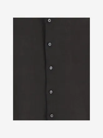Alessandro Gherardi Mens Linen Shirt Black