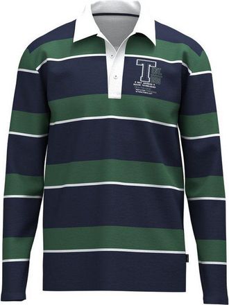 Trigema Poloshirt TRIGEMA Langarm Poloshirt mit Ringelmuster (1-tlg)