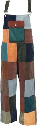 Guru Shop Salopette en velours c&ocirc;tel&eacute; pour femme en coton, Marron/multicolore, 38