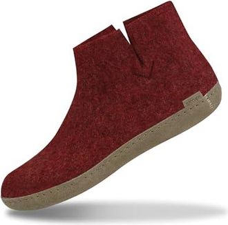 Glerups dk G Ankle Shoe Mixte Adulte Pantoufles en Feutre,Chaussons, Rouge (Red),38 EU